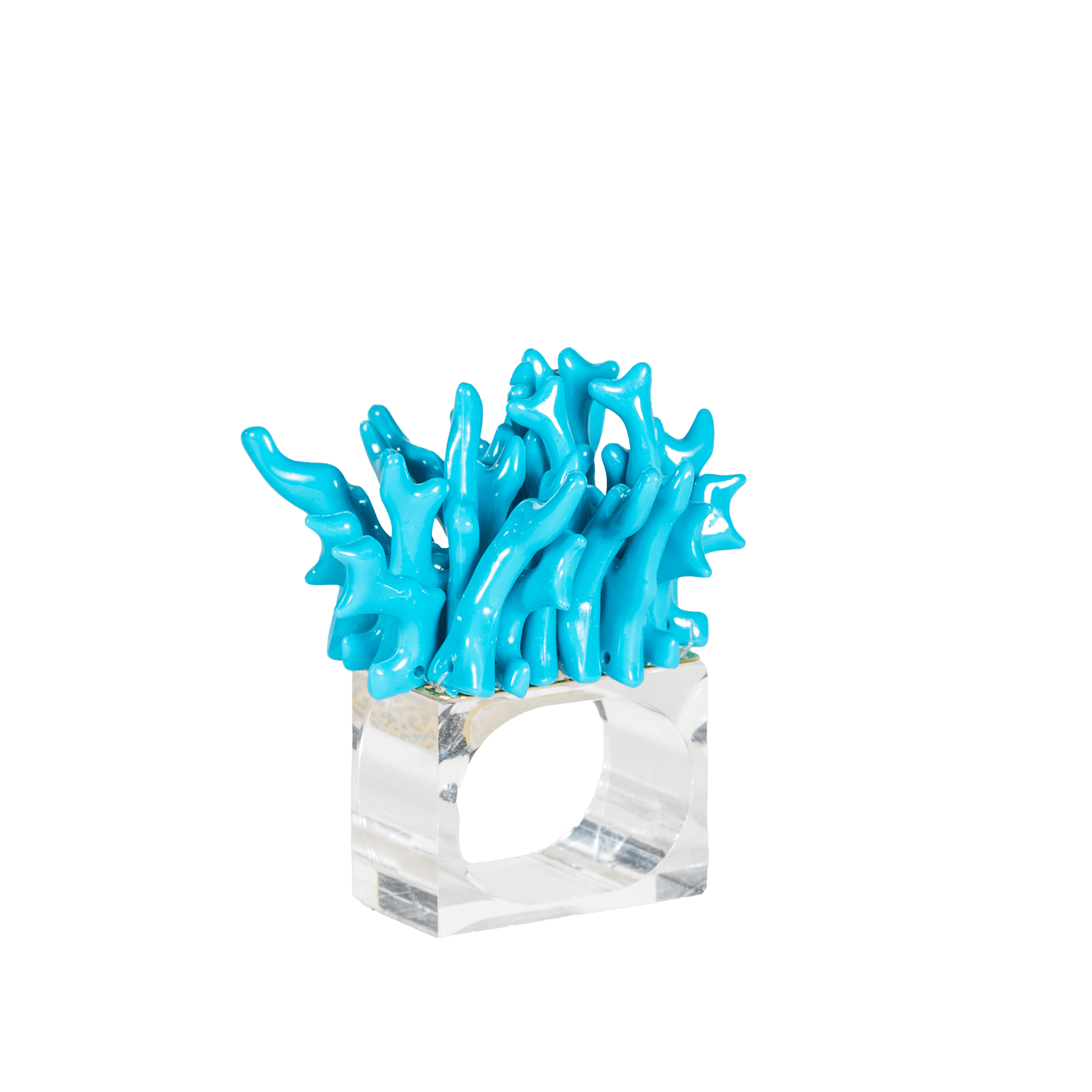 Charming Turquoise Coral Napkin Ring | Elite Hire - Unique Event Decor