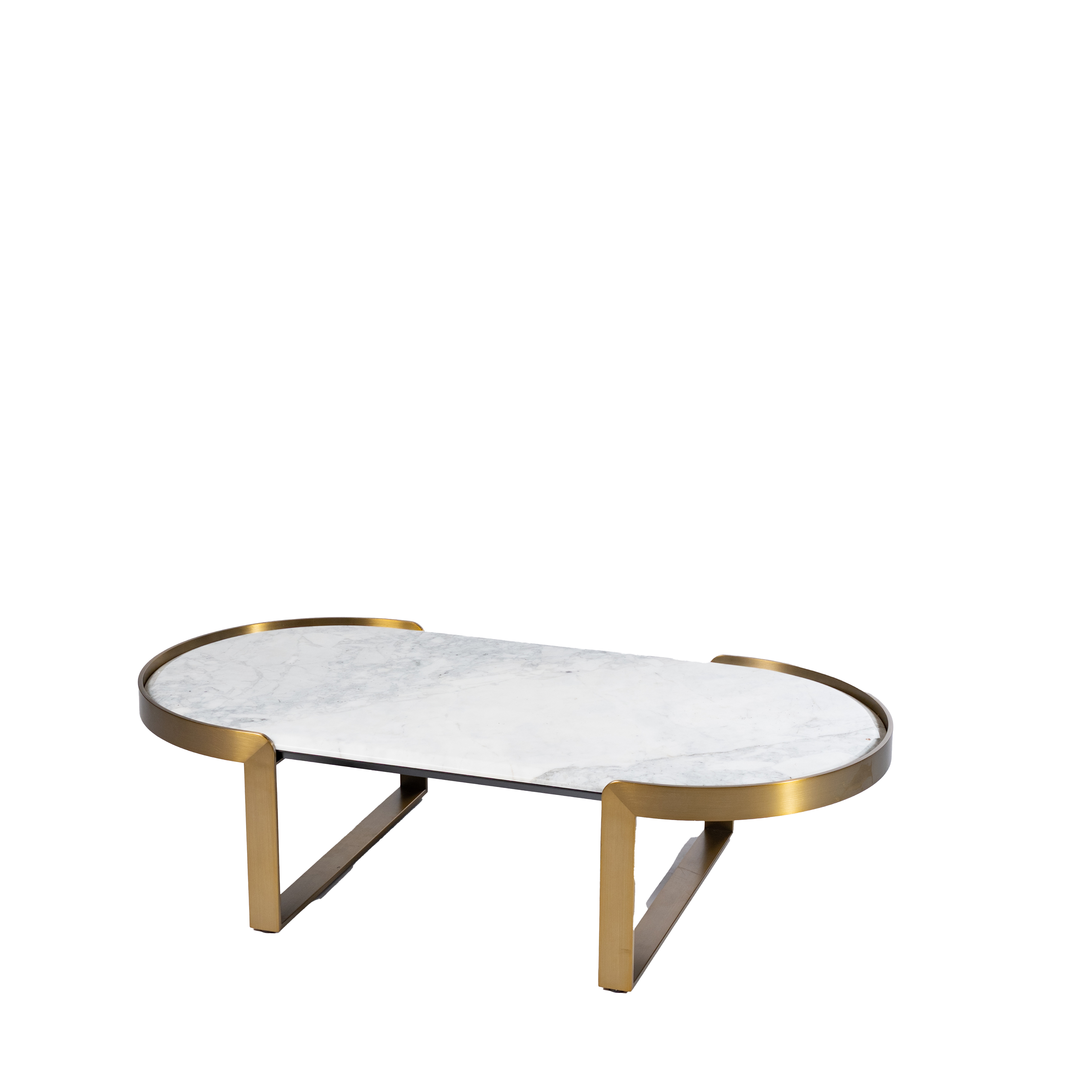 Fabio Coffee Table | Opulent Brass and Marble from Elite Hire